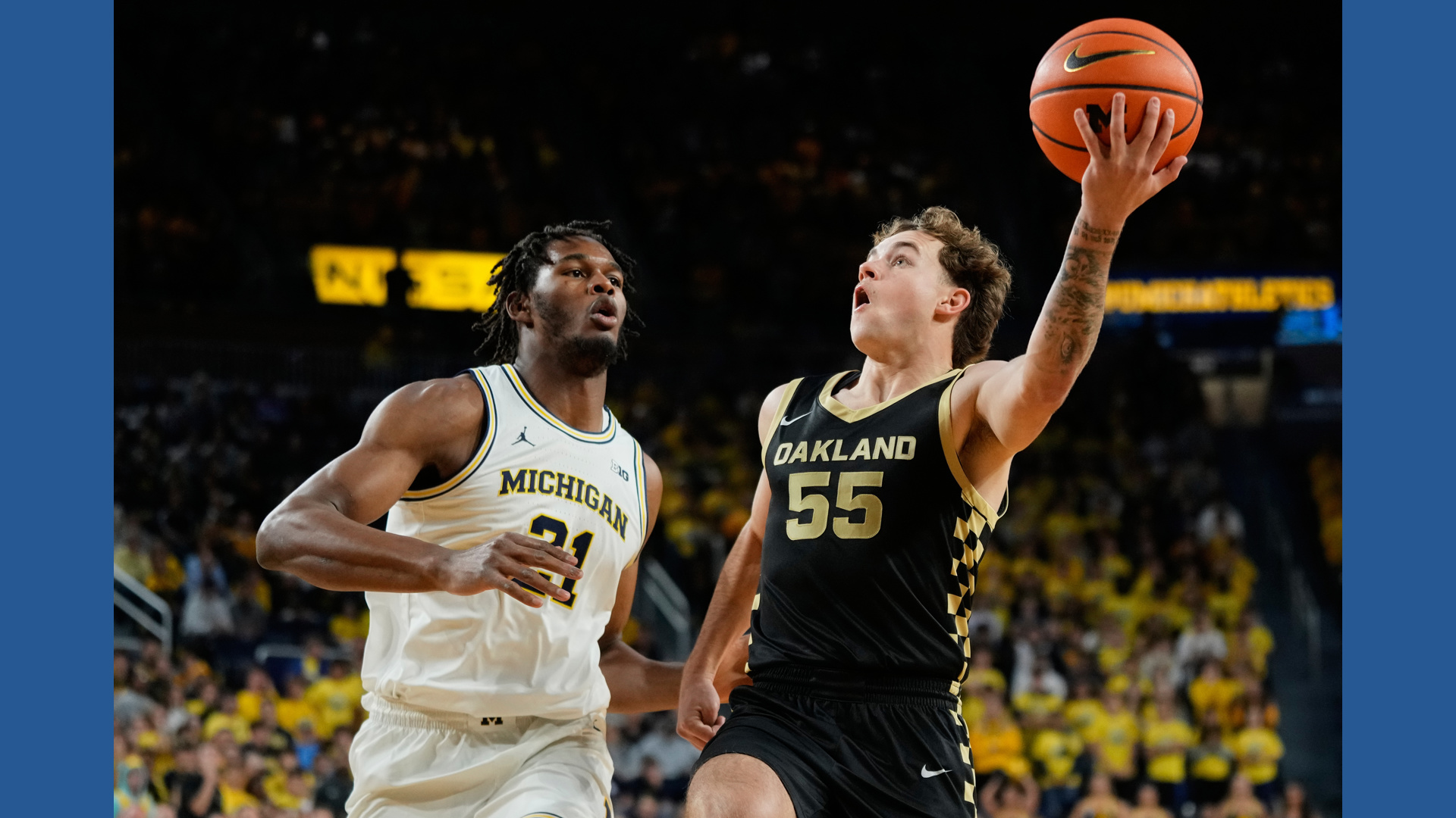 No. 7 Michigan scores school-record 69 points in 1st half, finishes ...