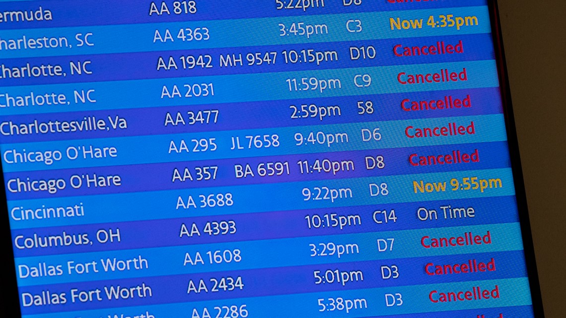 Flight delays and cancellations: tool to check airline policies | kgw.com