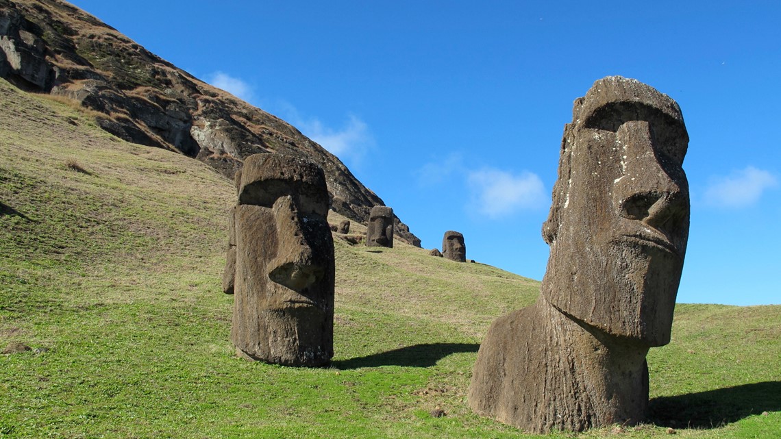 Easter Island statues damaged in fire, cause unclear | kgw.com