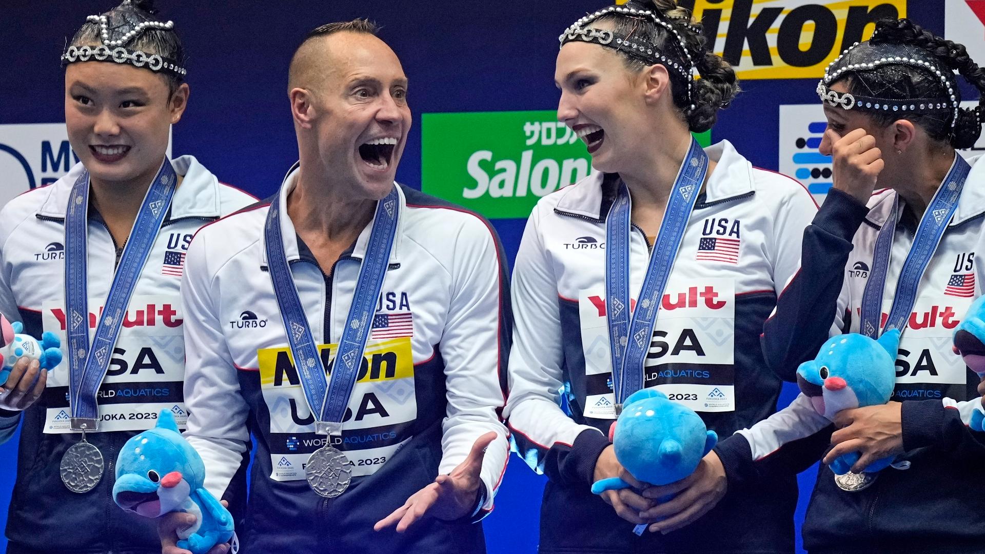 Artistic swimming: Bill May could be sport's 1st male Olympian | kgw.com