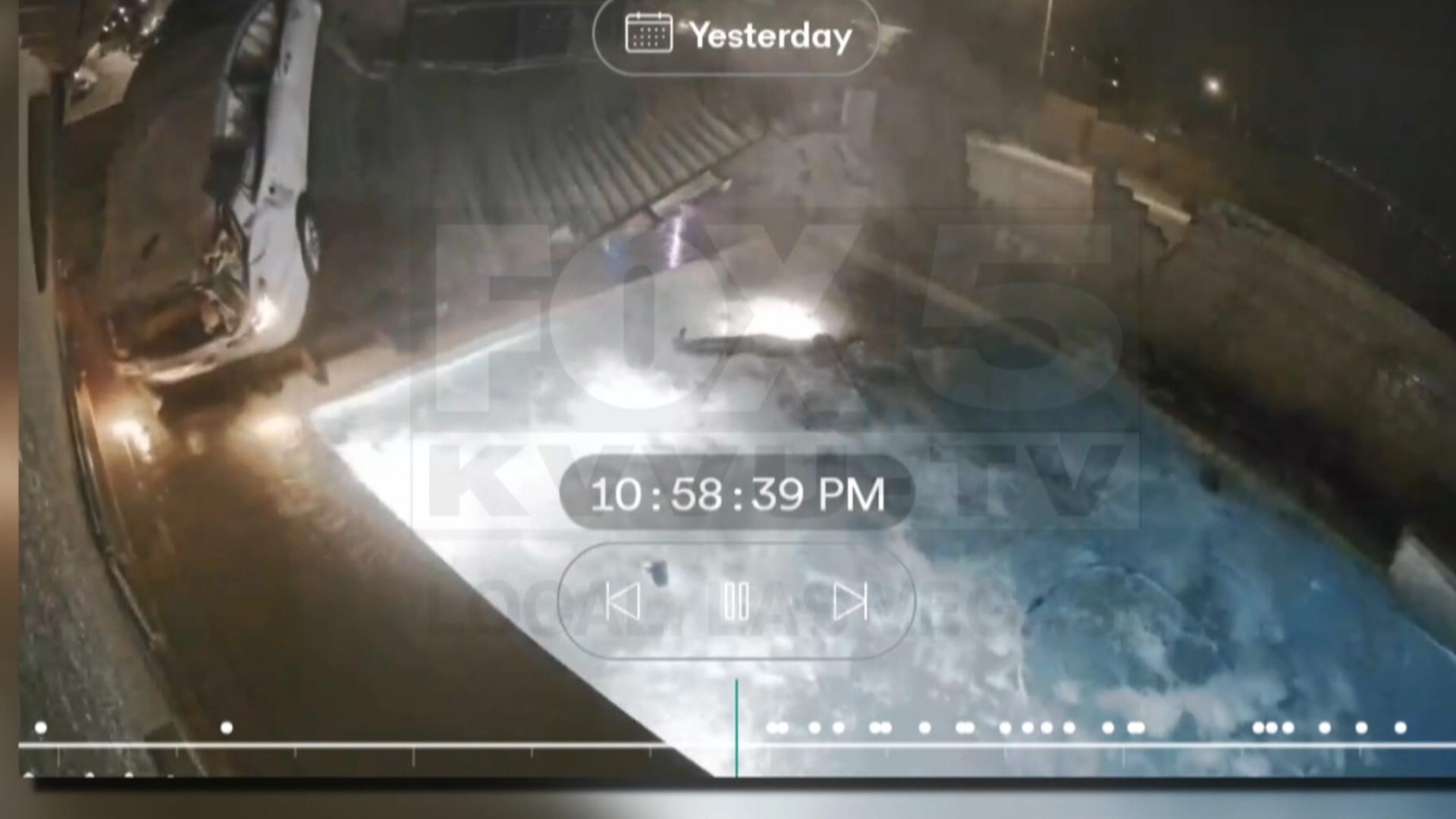 Caught on camera: Car flips and crashes into backyard as driver lands ...