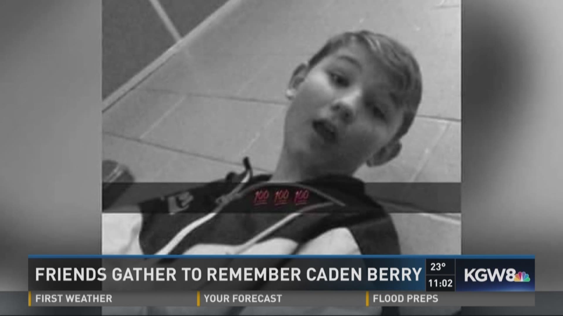 Friends remember 12-year-old Caden Berry with candlelight vigil | kgw.com