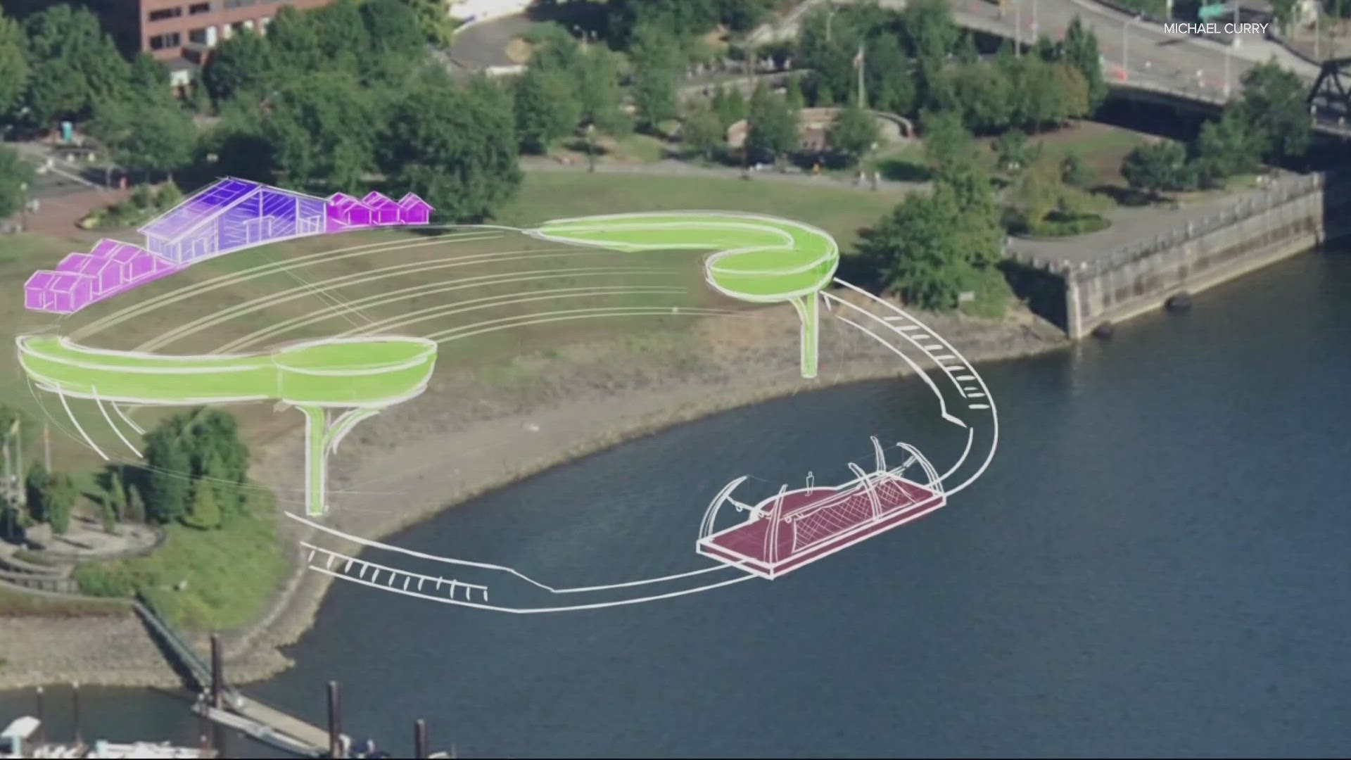 Portland project at envisions amphitheater space on waterfront | kgw.com