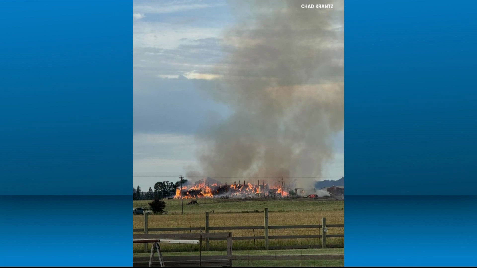 Fire breaks out at Coleman Ranch in Molalla after evening event | kgw.com