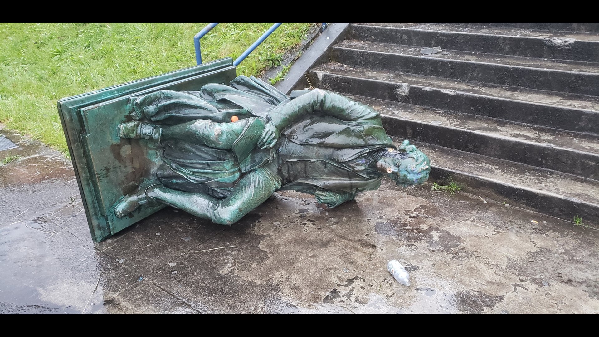 George Washington statue toppled in Portland | kgw.com