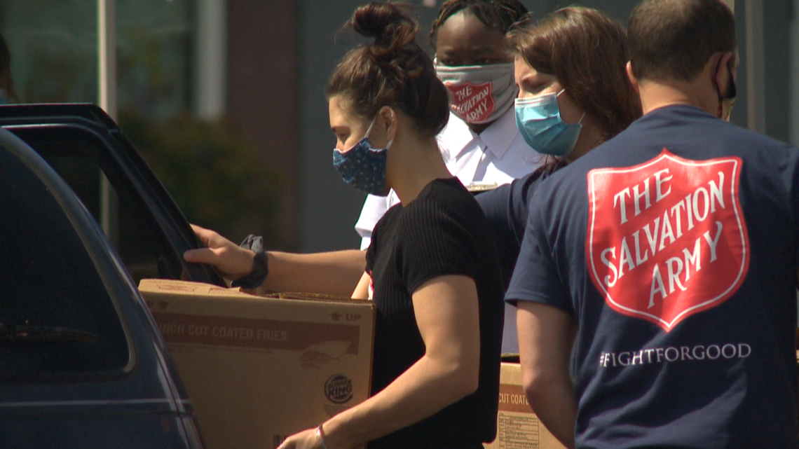 Salvation Army hands out food boxes in Portland | kgw.com