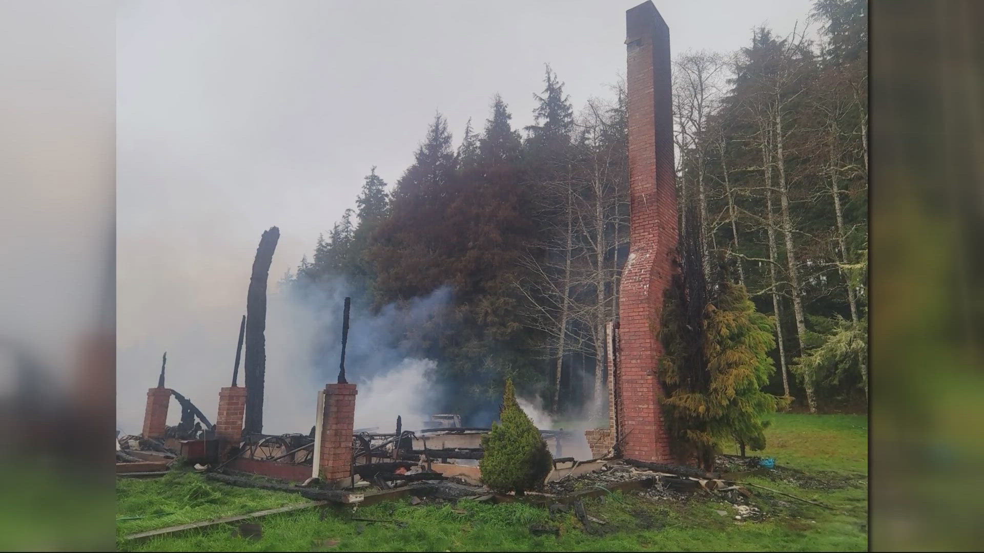 Oregon fire destroys family home, mother suffers severe burns | kgw.com