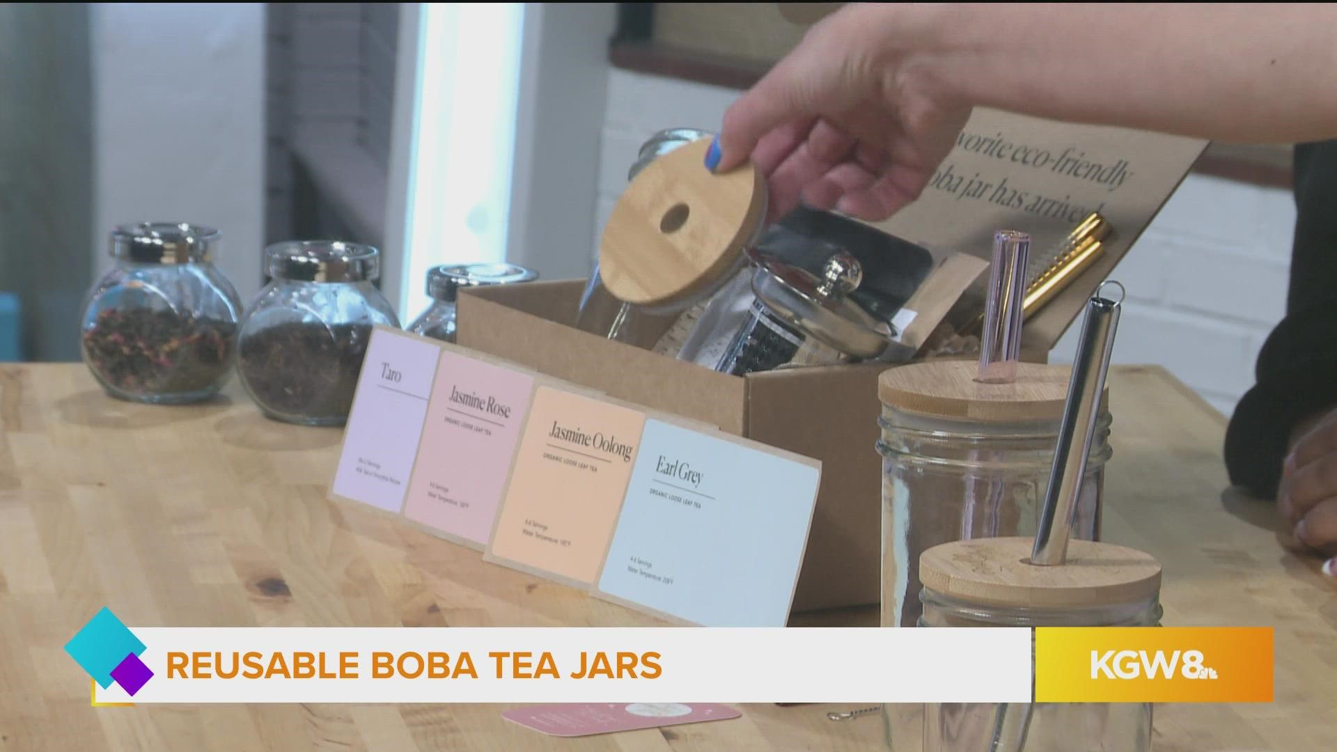 Reusable boba tea jars from BBTEA | kgw.com