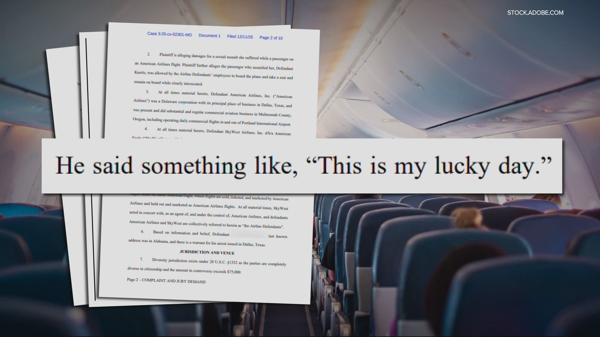 Lawsuit claims drunk passenger assaulted woman on American Airlines ...