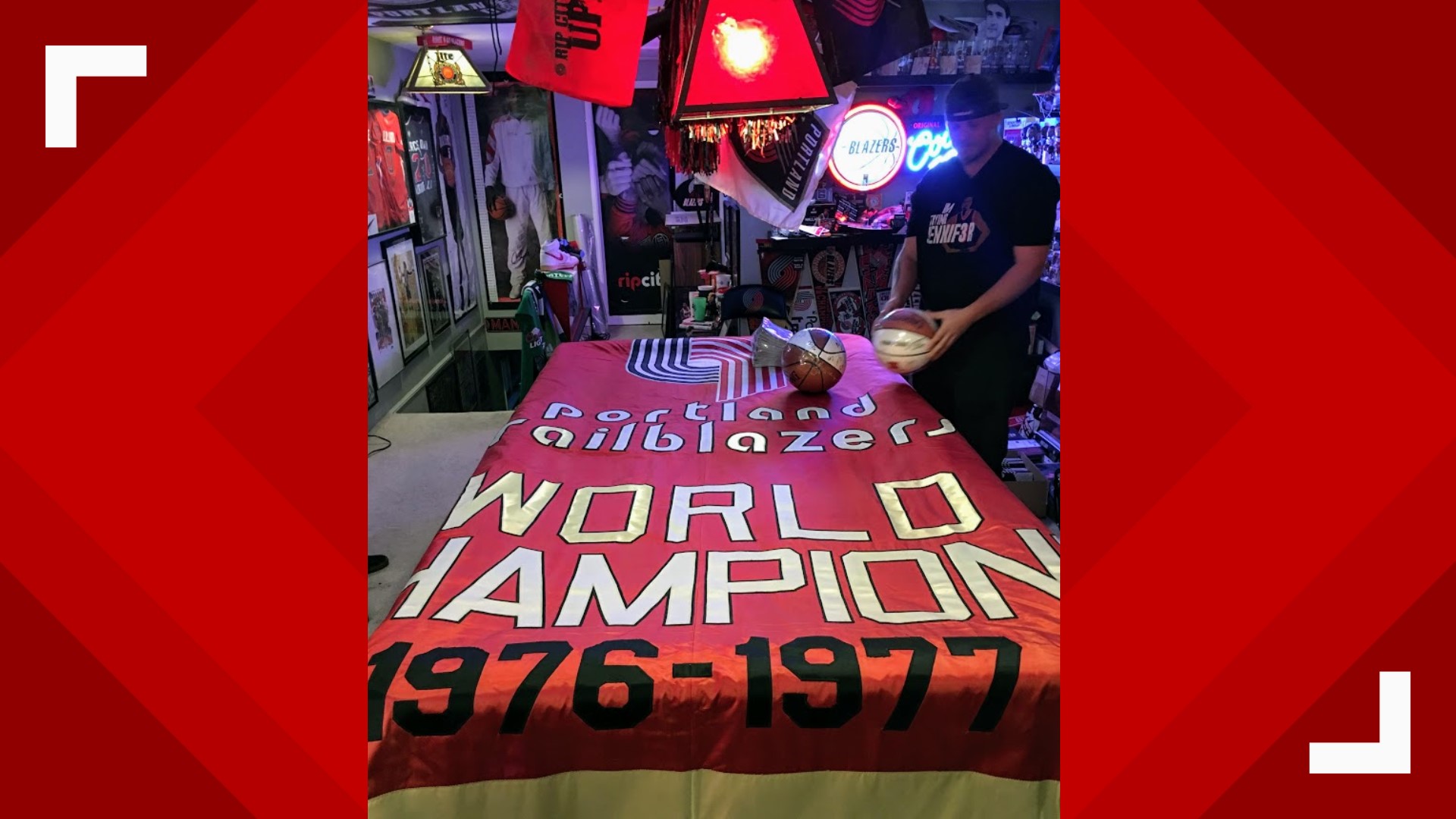This Blazers fan has collected so much that he's running out of things ...