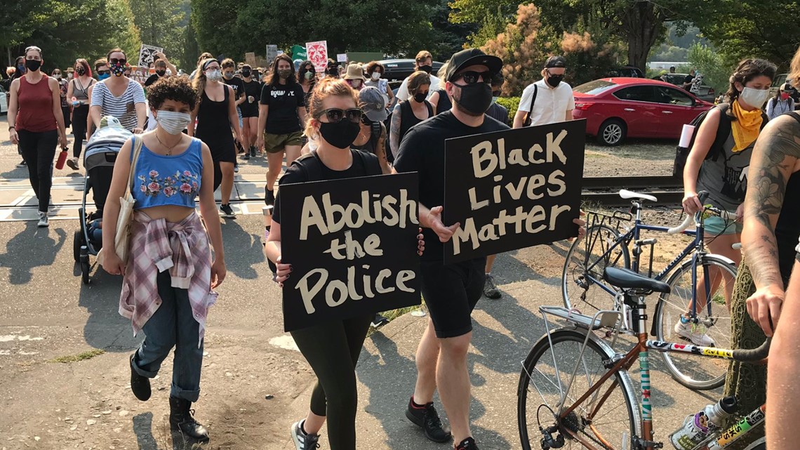 Portland protests: Labor Day rally at Cathedral Park | kgw.com