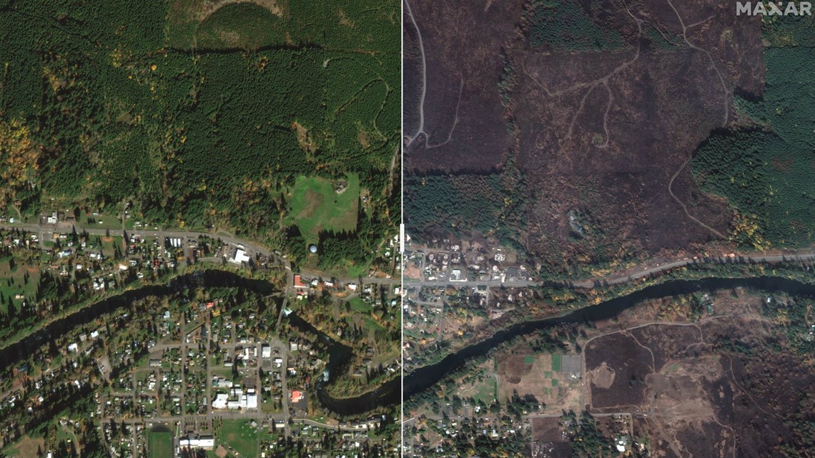 Satellite images reveal Beachie Creek Fire's devastation | kgw.com