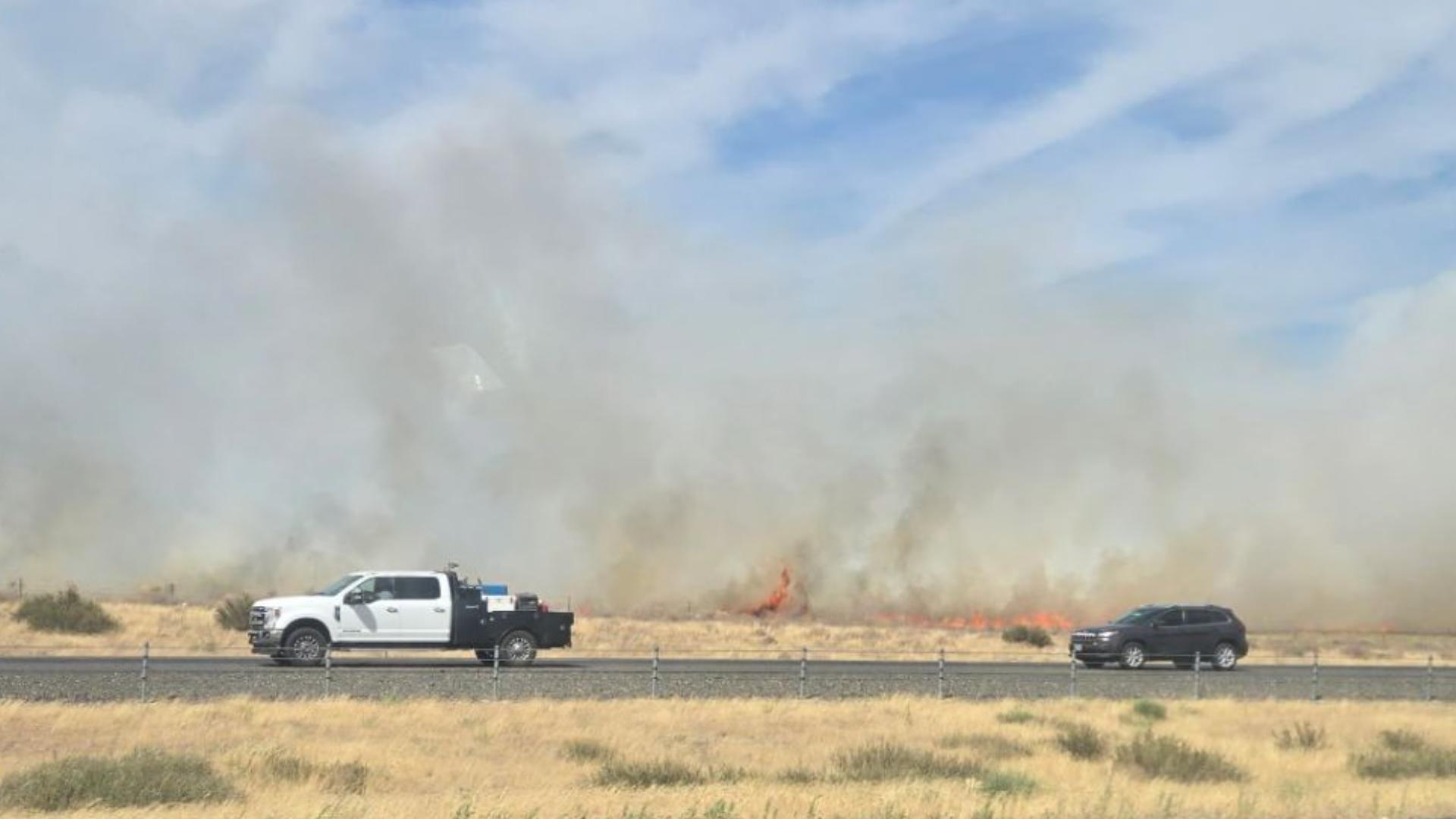 Large brush fire burns in Boardman | kgw.com
