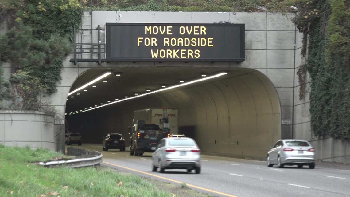 ODOT reminds drivers to move over after worker struck on I-205 | kgw.com