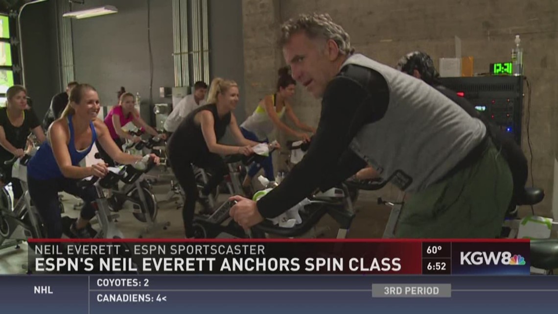 ESPN's Neil Everett anchors spin class | kgw.com