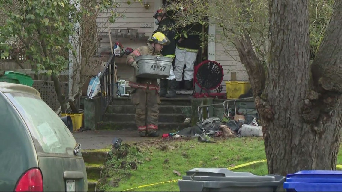 Woman hospitalized after house fire in Northeast Portland | kgw.com