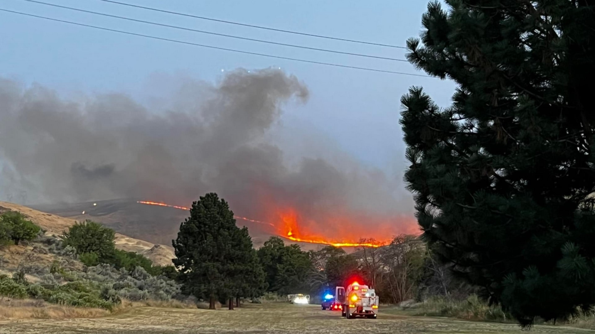 Fire burns east of The Dalles, sparked by camp stove | kgw.com
