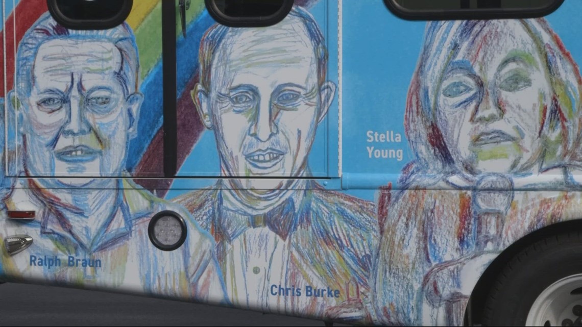 Portland artists with disabilities share work on TriMet buses | kgw.com