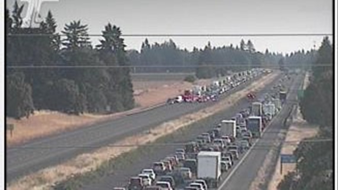 Heavy delays expected on NB I-5 after crash south of Wilsonville | kgw.com