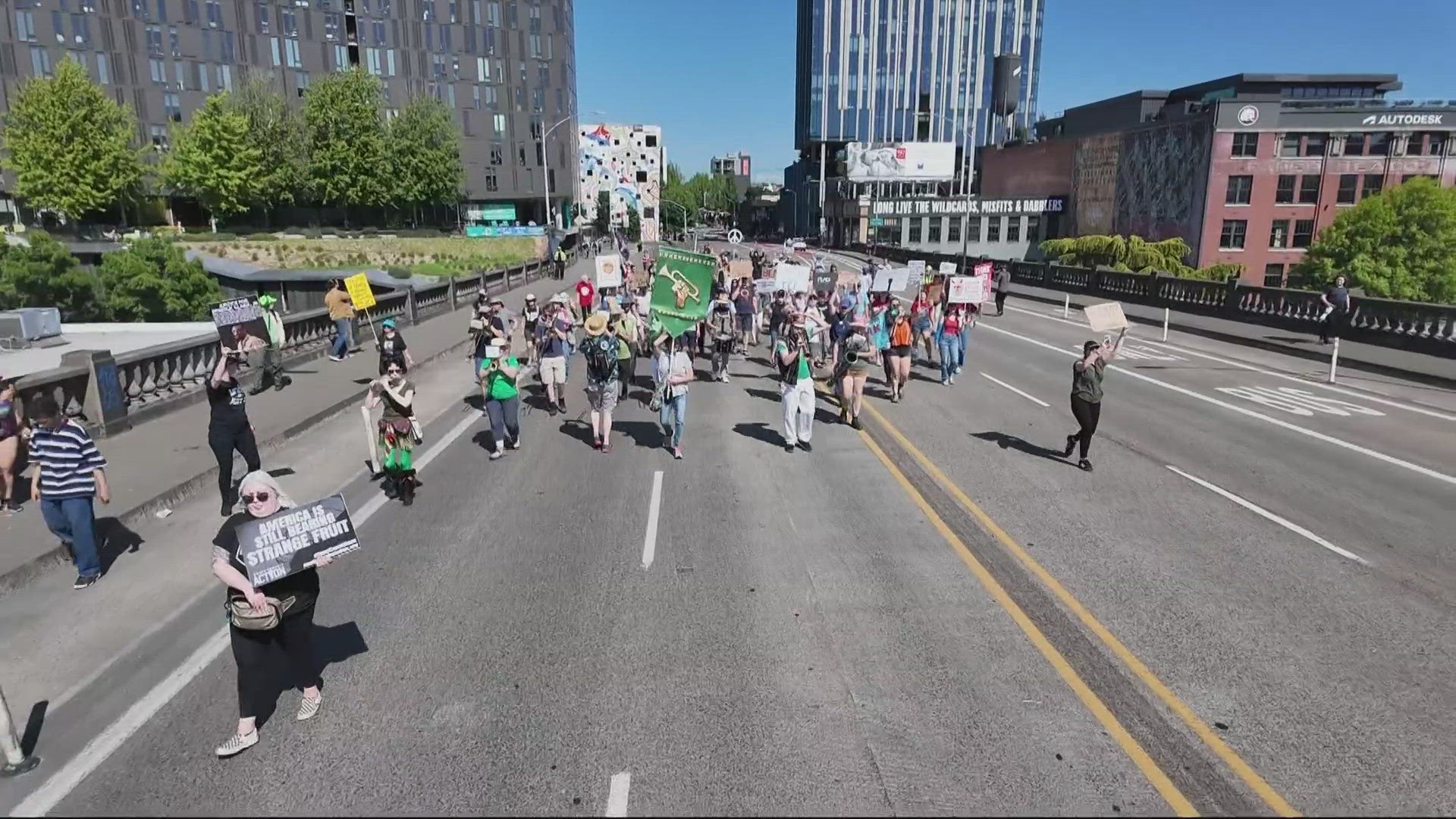 Demonstrators march in Southeast Portland to honor George Floyd, 5 ...