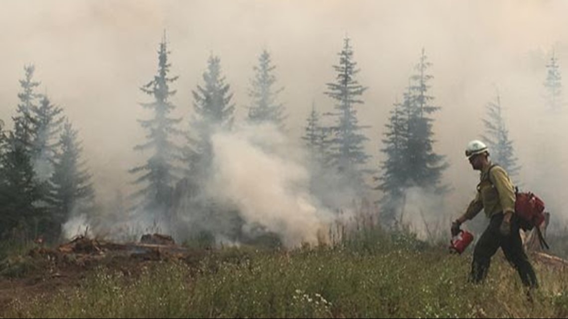 Whitewater Fire slowly grows over 10,000 acres near Mount Jefferson ...