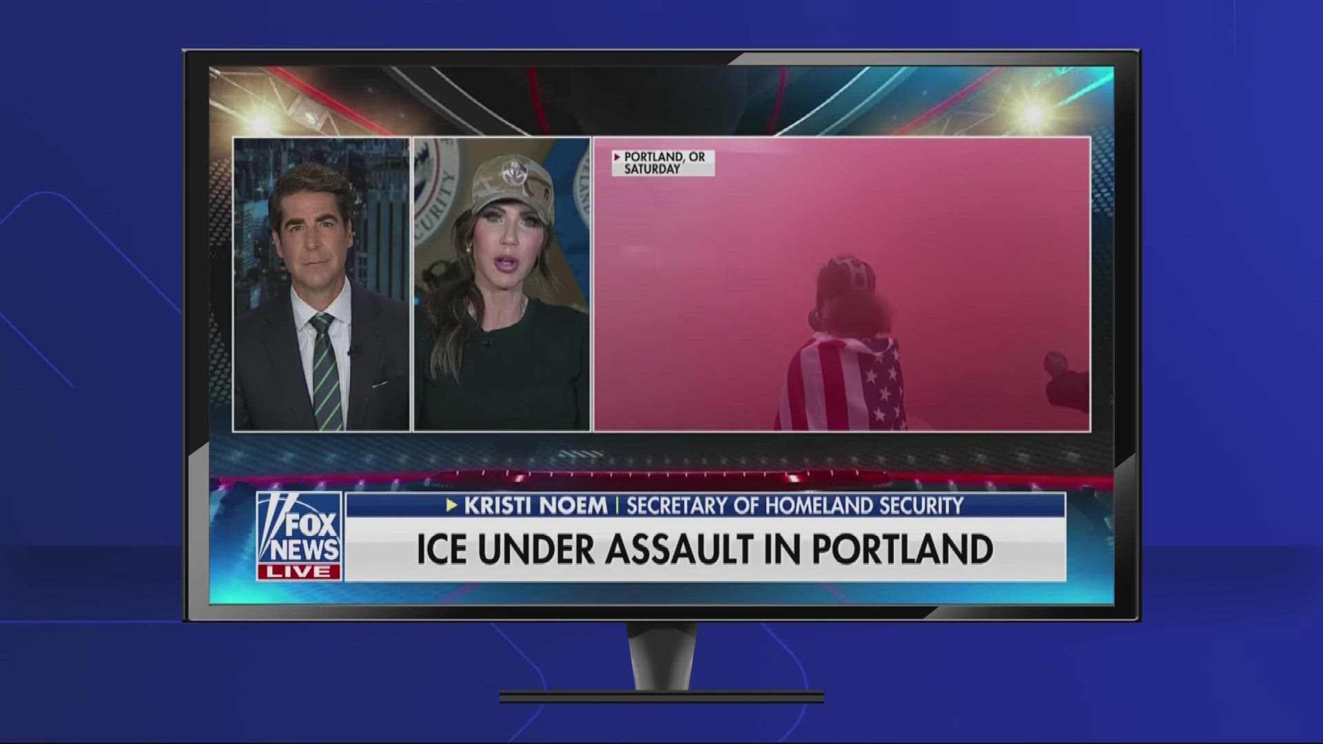 Homeland Security's Kristi Noem visits Portland ICE facility, threatens ...