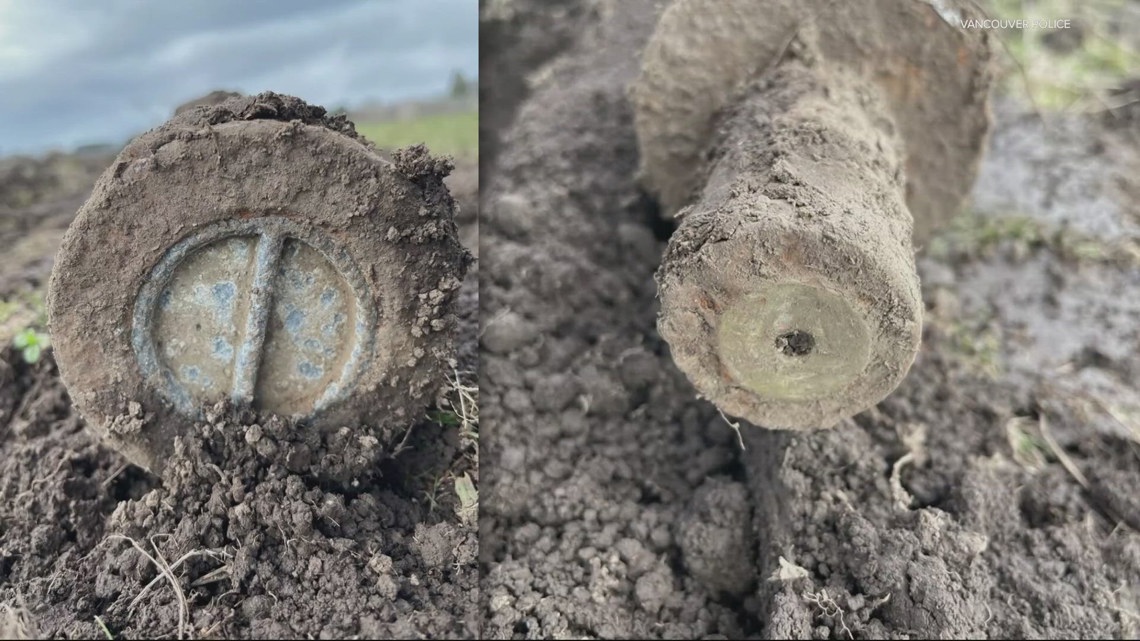 Unexploded mortars, possibly from WWI, in Vancouver's Pearson Field in ...