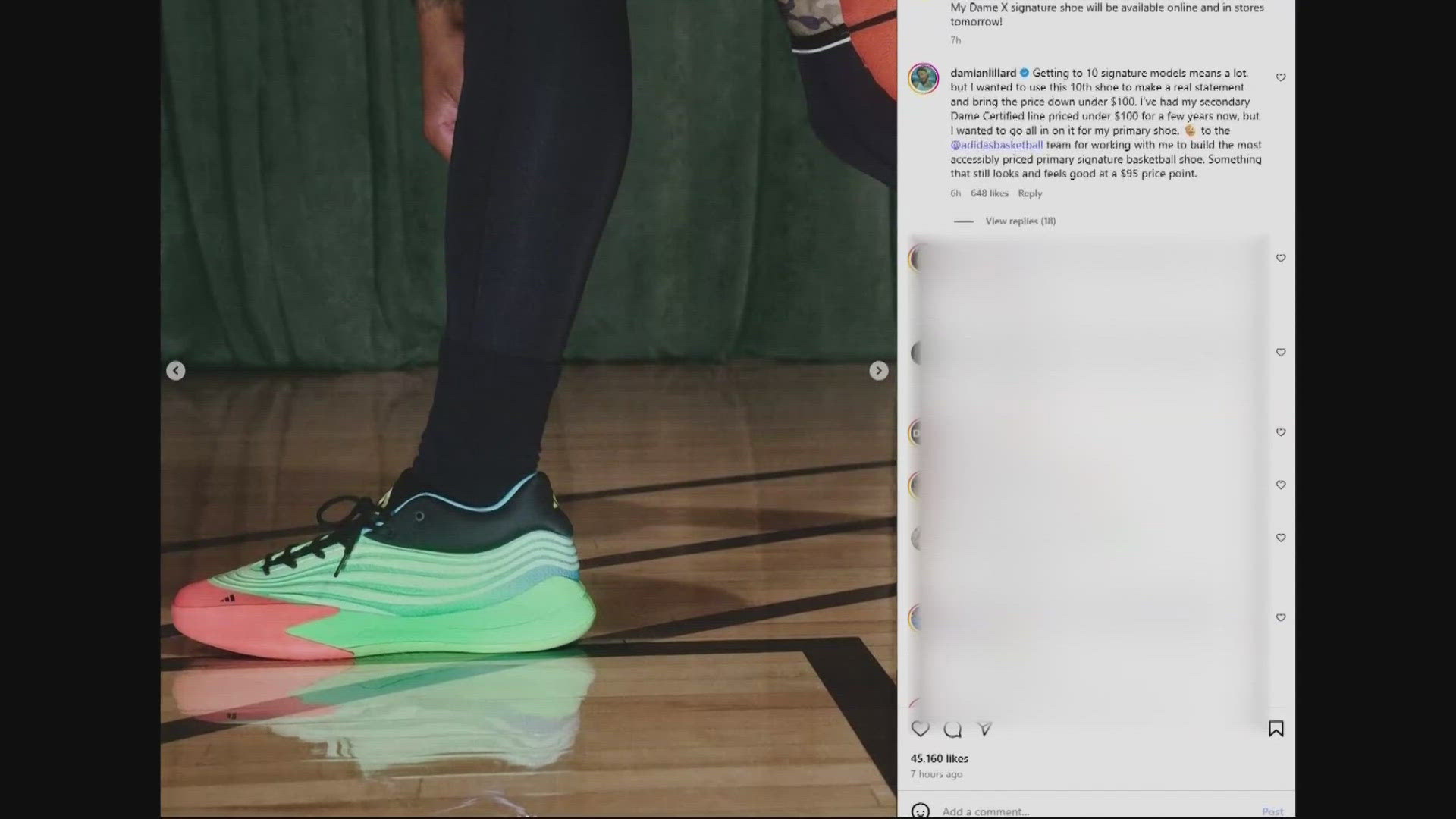 Adidas launches Dame 10 for Under $100 as Damian Lillard becomes free ...