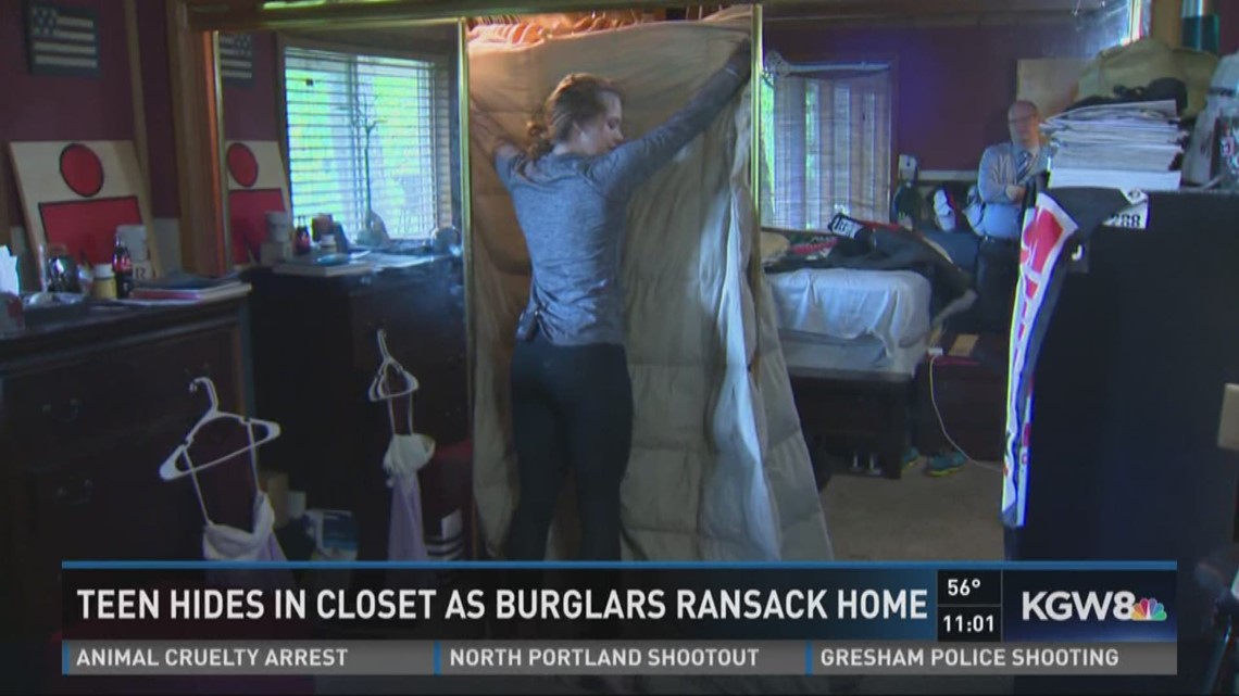 Teen hides in closet as burglars ransack home | kgw.com