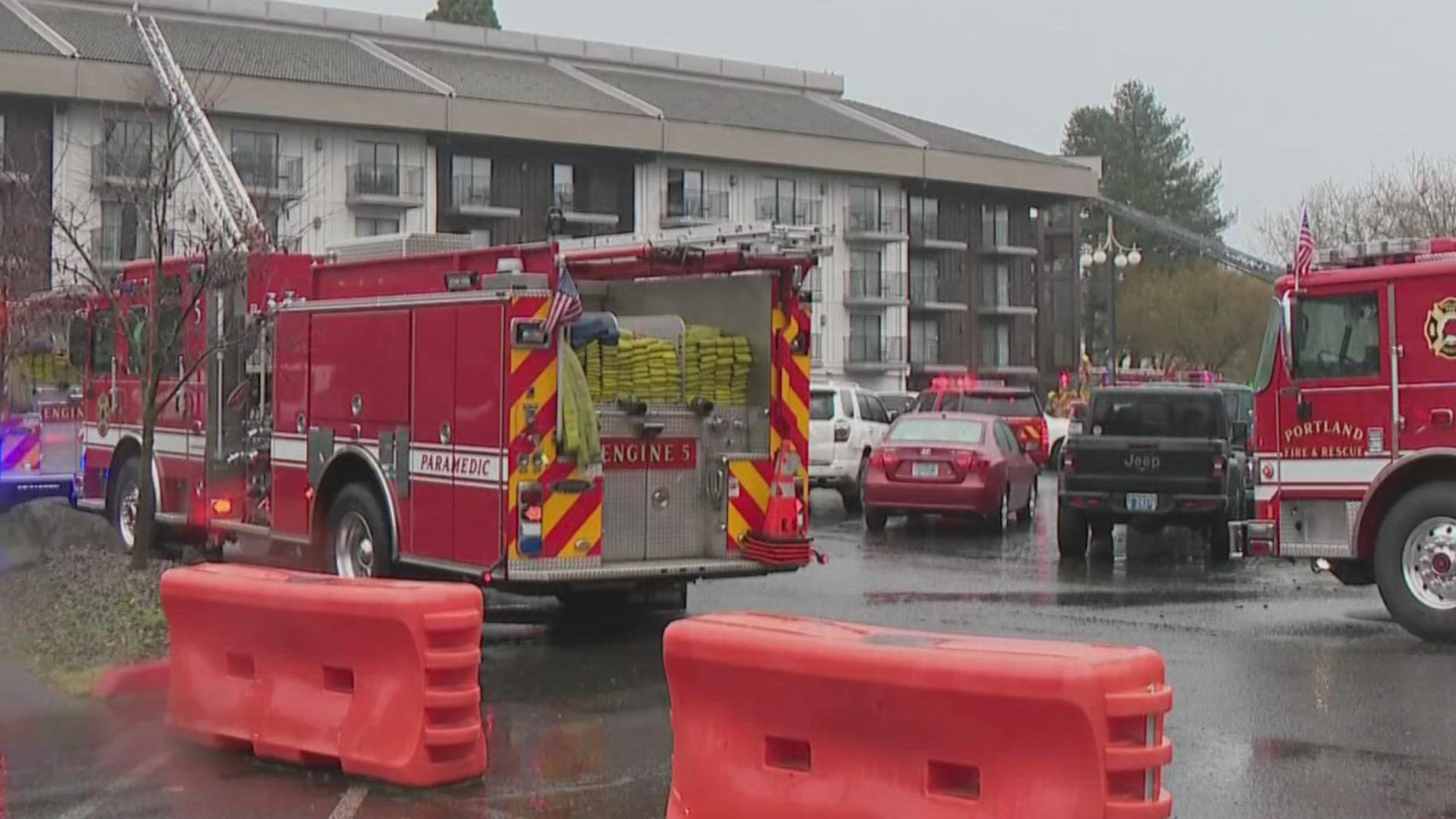 Holiday Inn on Hayden Island evacuated due to second-alarm fire | kgw.com
