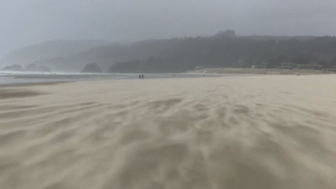 Viewer videos: Strong winds on Oregon Coast beaches | kgw.com