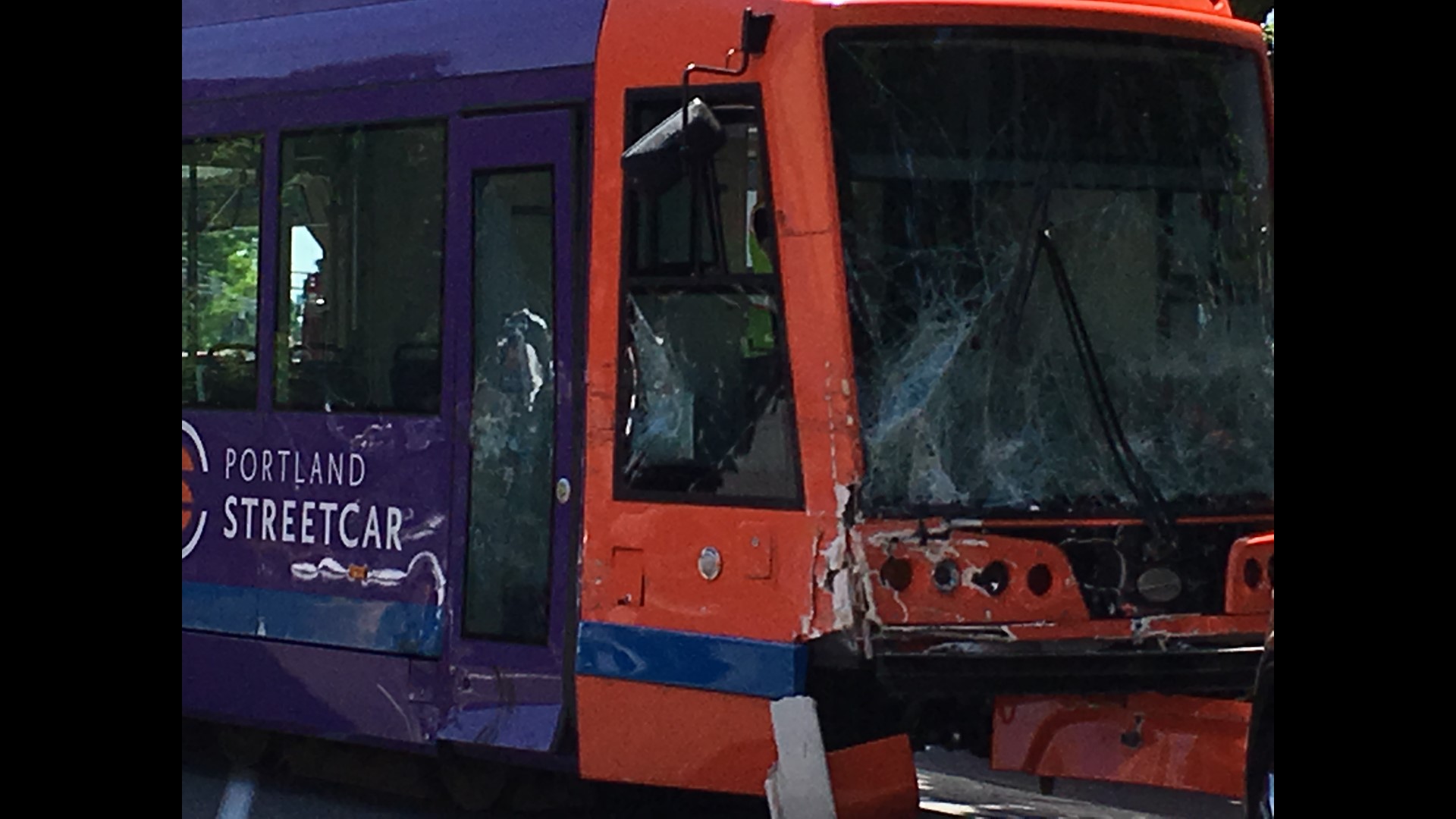 Photos: Portland Streetcar crash closes SE Grand Ave | kgw.com