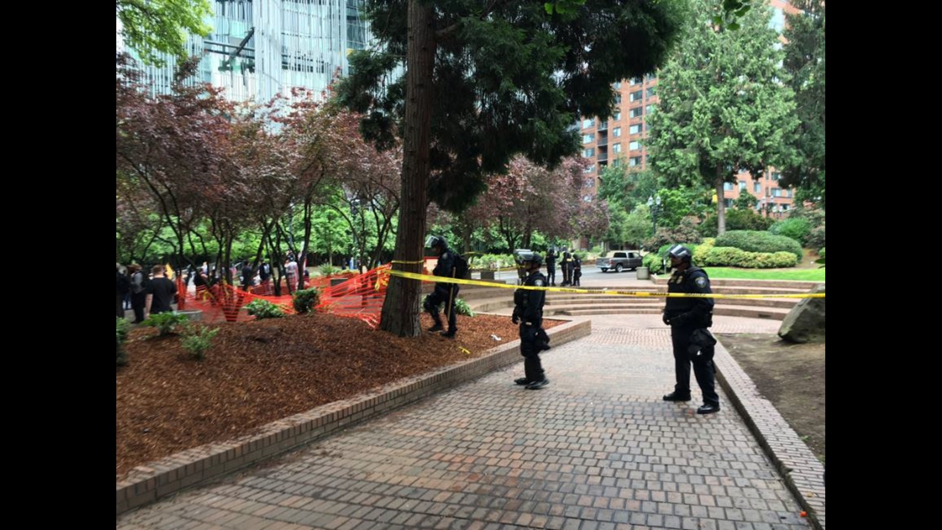 Four arrested at Sunday afternoon protests in downtown Portland | kgw.com