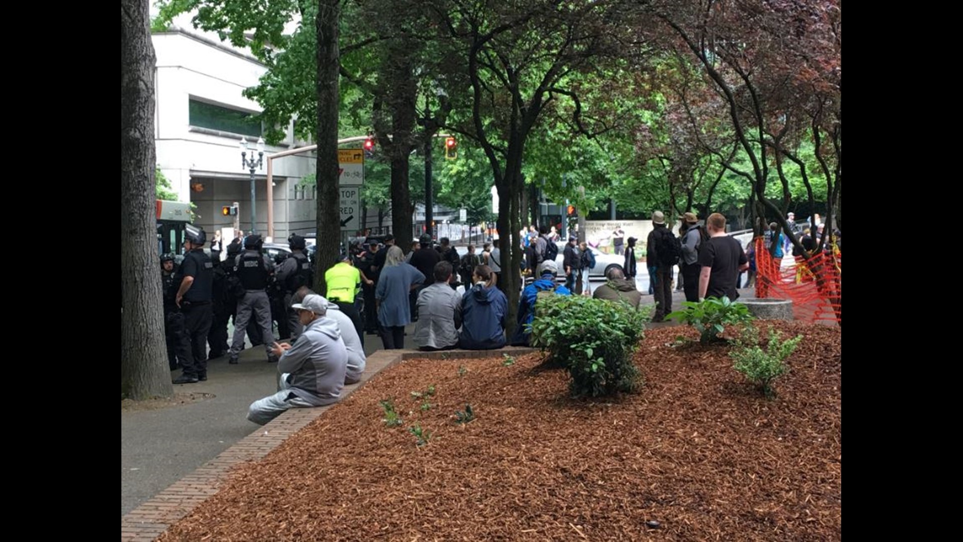 Four arrested at Sunday afternoon protests in downtown Portland | kgw.com