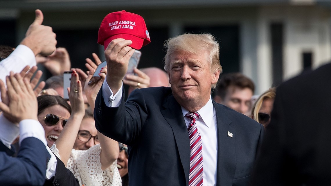 Kid in viral video receives MAGA hat signed by President Trump | kgw.com