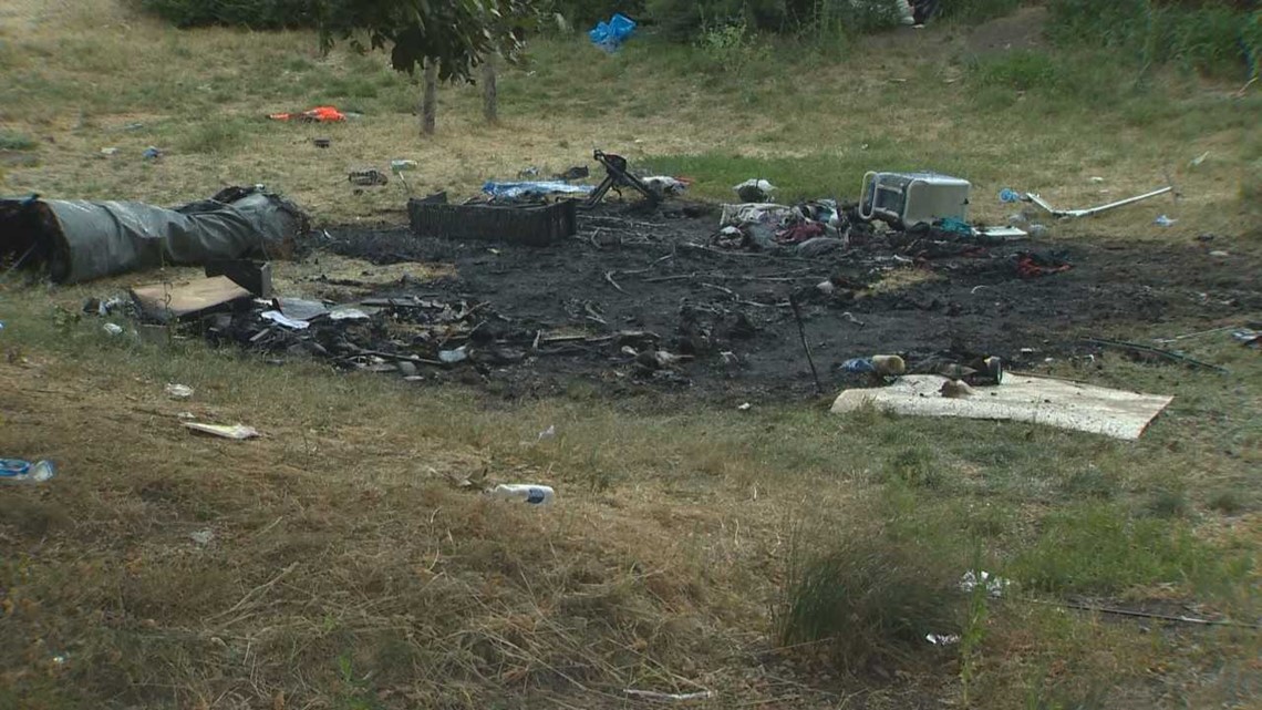 More homeless camps catching fire amid extreme heat | kgw.com