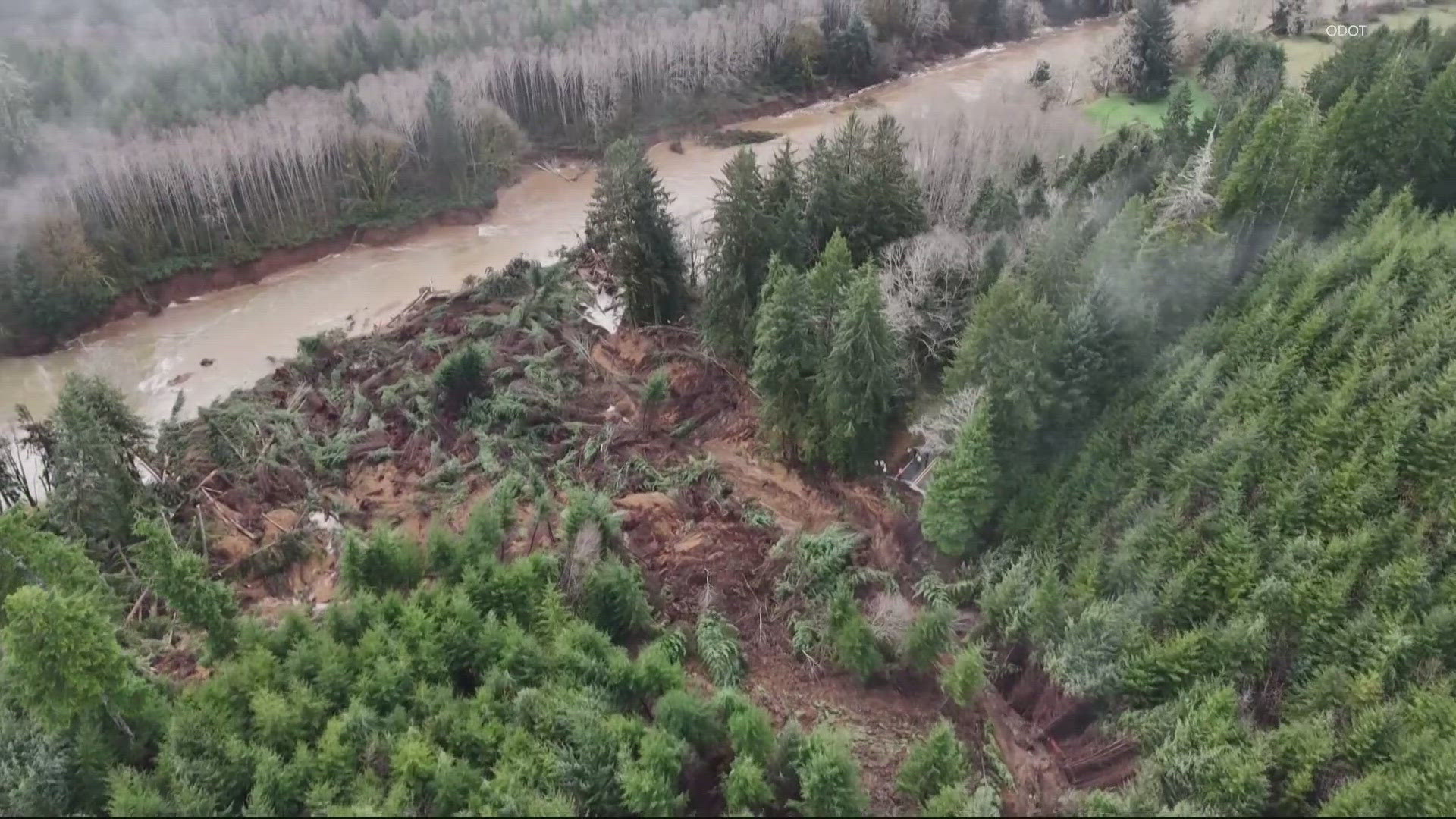 ODOT delays work on clearing major Highway 229 slide due to continued ...