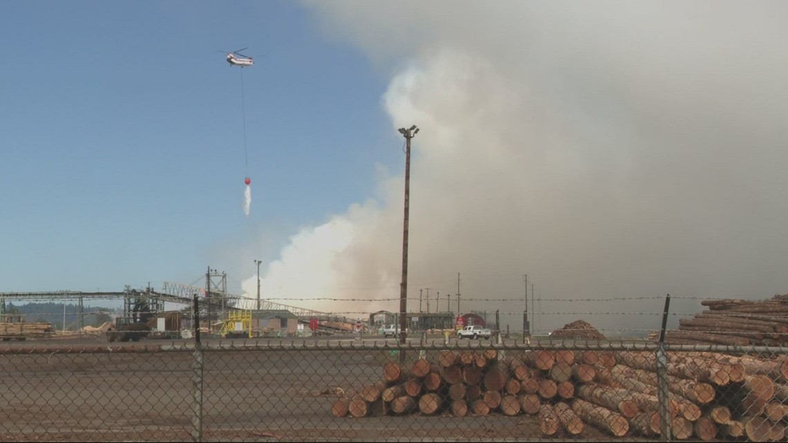 Fire continues to burn at Longview paper mill | kgw.com