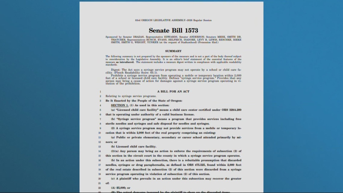 Oregon committee blocks bill banning syringe programs near schools ...