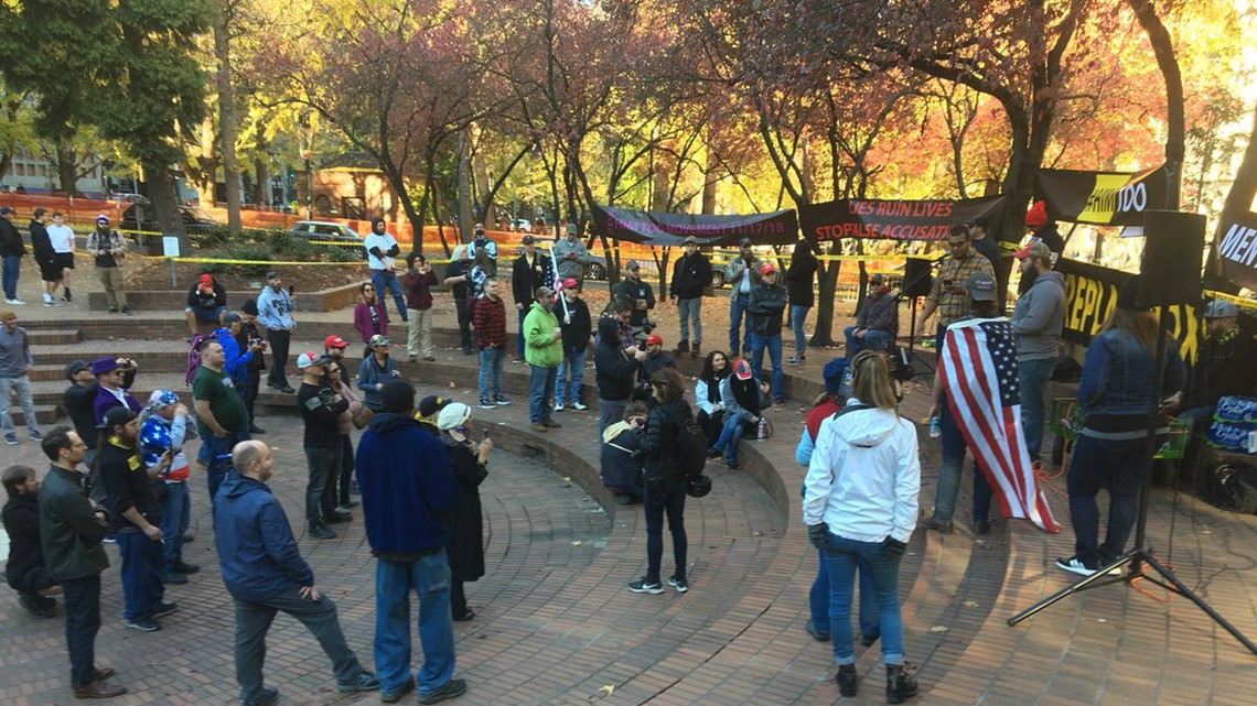 Photos: 'HimToo', Antifa protests in downtown Portland | kgw.com