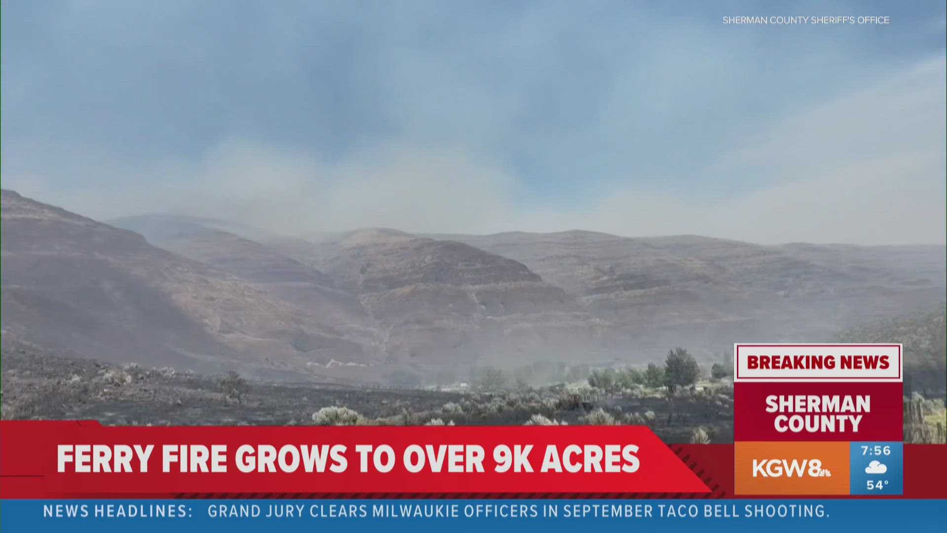 Ferry Fire grows and forces evacuations Sherman County, Oregon | kgw.com