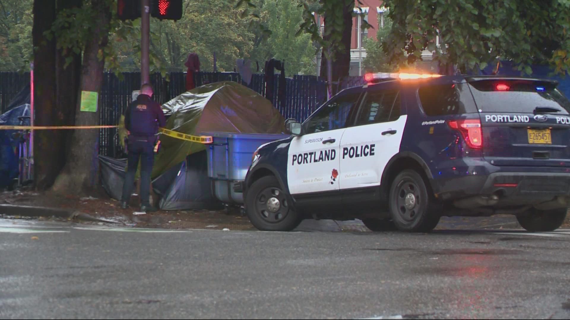 Driver injures two people in downtown Portland tent while fleeing ...