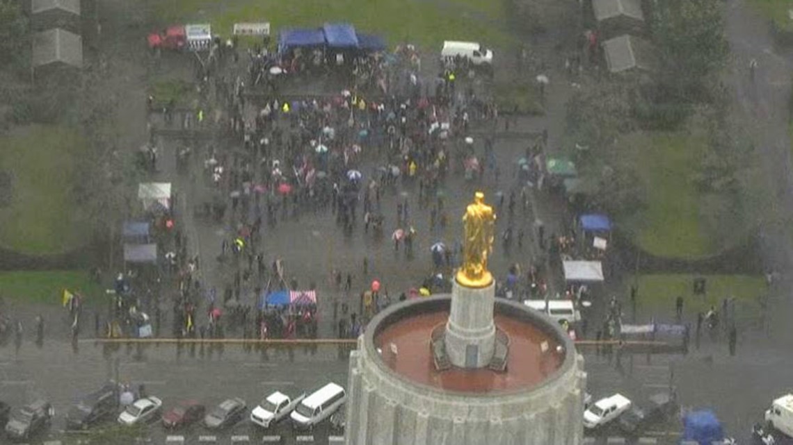 Pro-Trump protesters rally at Oregon Capitol | kgw.com