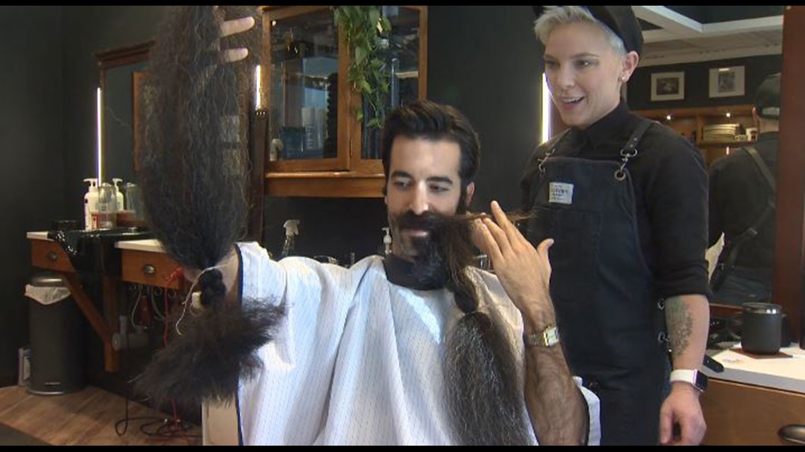 Oregon championship beard winner shaves for charity | kgw.com