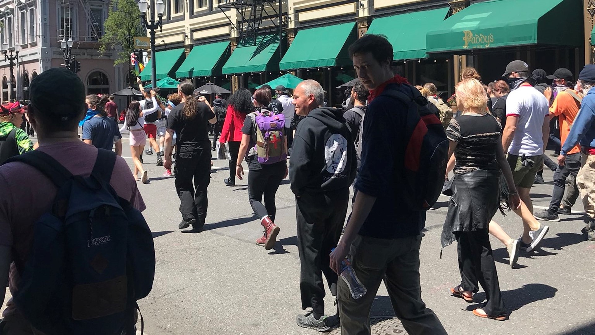 Photos: Clashing demonstrations in downtown Portland | kgw.com