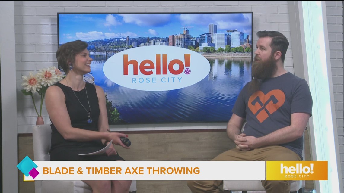 Portland's newest axe throwing location, Blade & Timber | kgw.com
