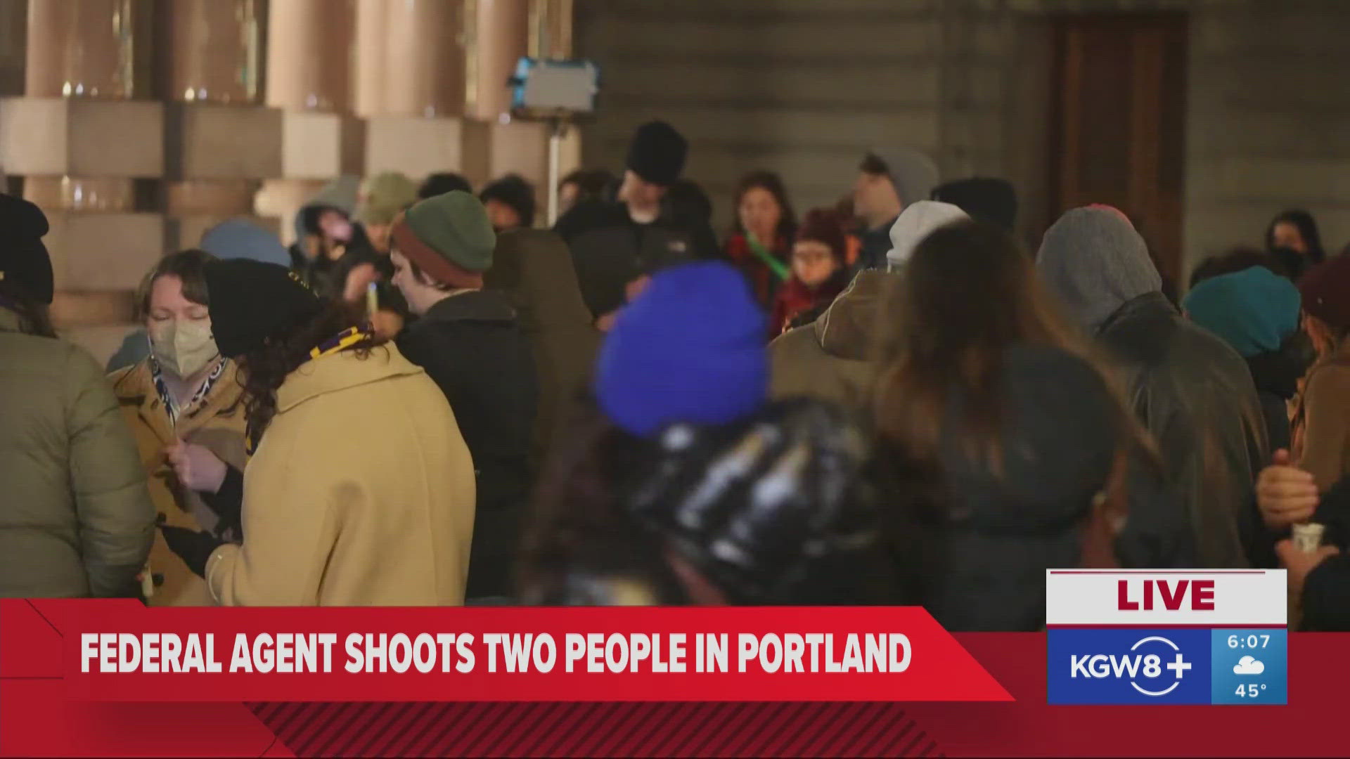 Demonstrators gather at Portland ICE facility after Border Patrol ...