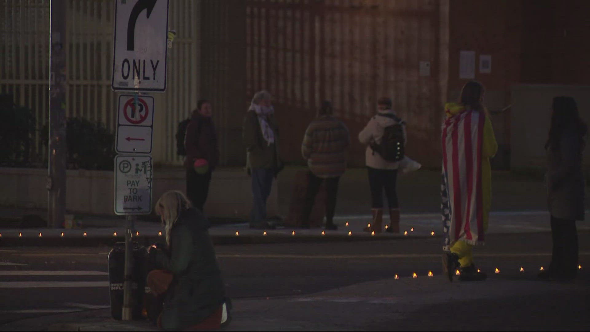 Demonstrators gather at Portland ICE facility after Border Patrol ...