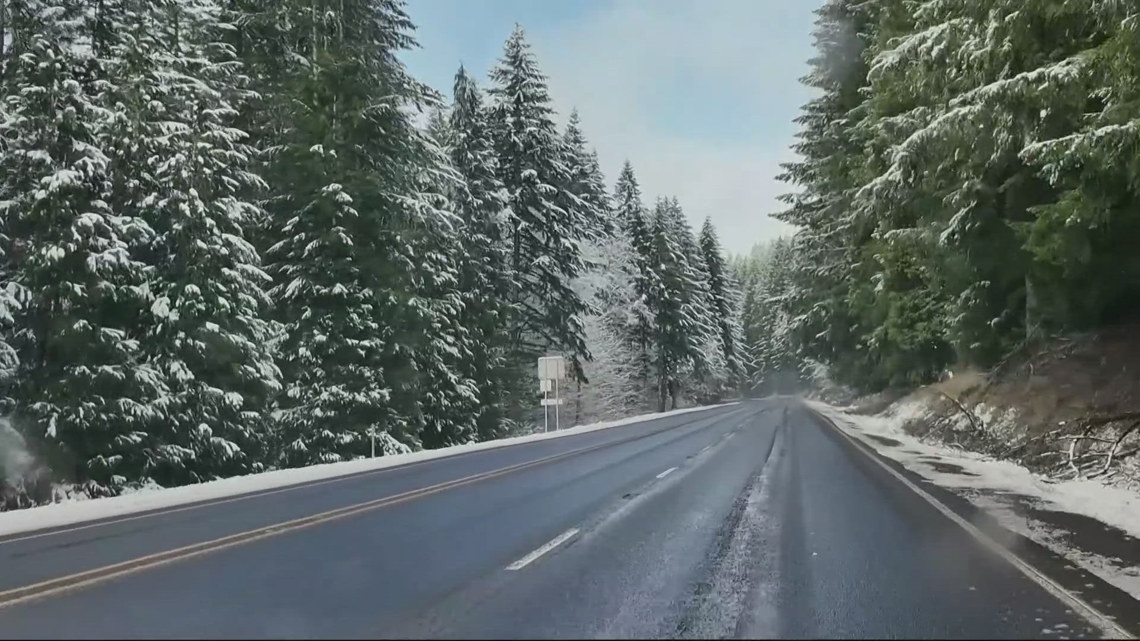 Higher elevations in Coast Range see slight snow accumulation; more ...