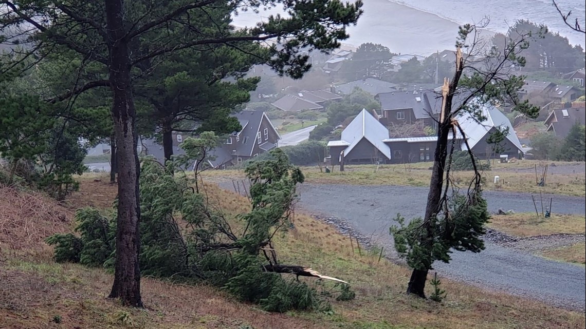 Photos: Tornado damage on Oregon Coast | kgw.com